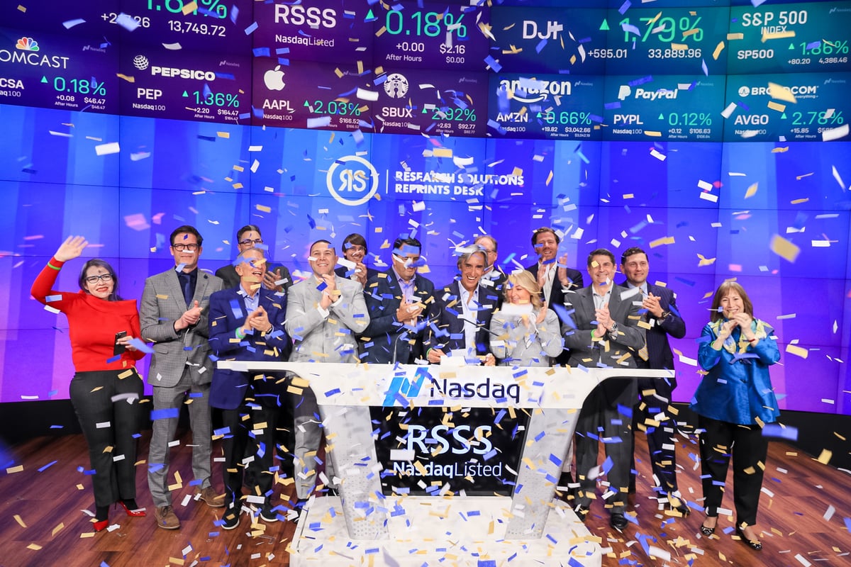 Research Solutions Rings the Closing Bell for the Nasdaq Stock Exchange