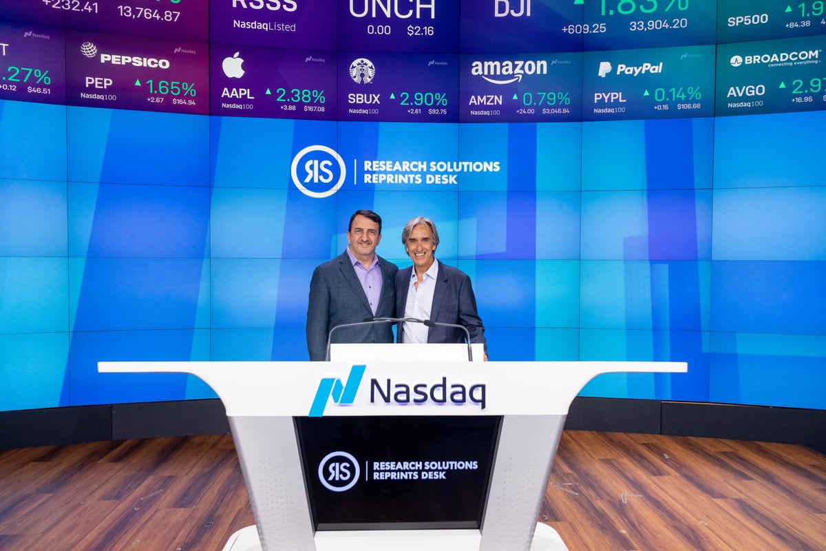 Research Solutions Rings the Closing Bell for the Nasdaq Stock Exchange